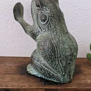 Vintage Green Verdigris Frog Doorstop Cast Metal Rare - Frog Bookend - Etsy