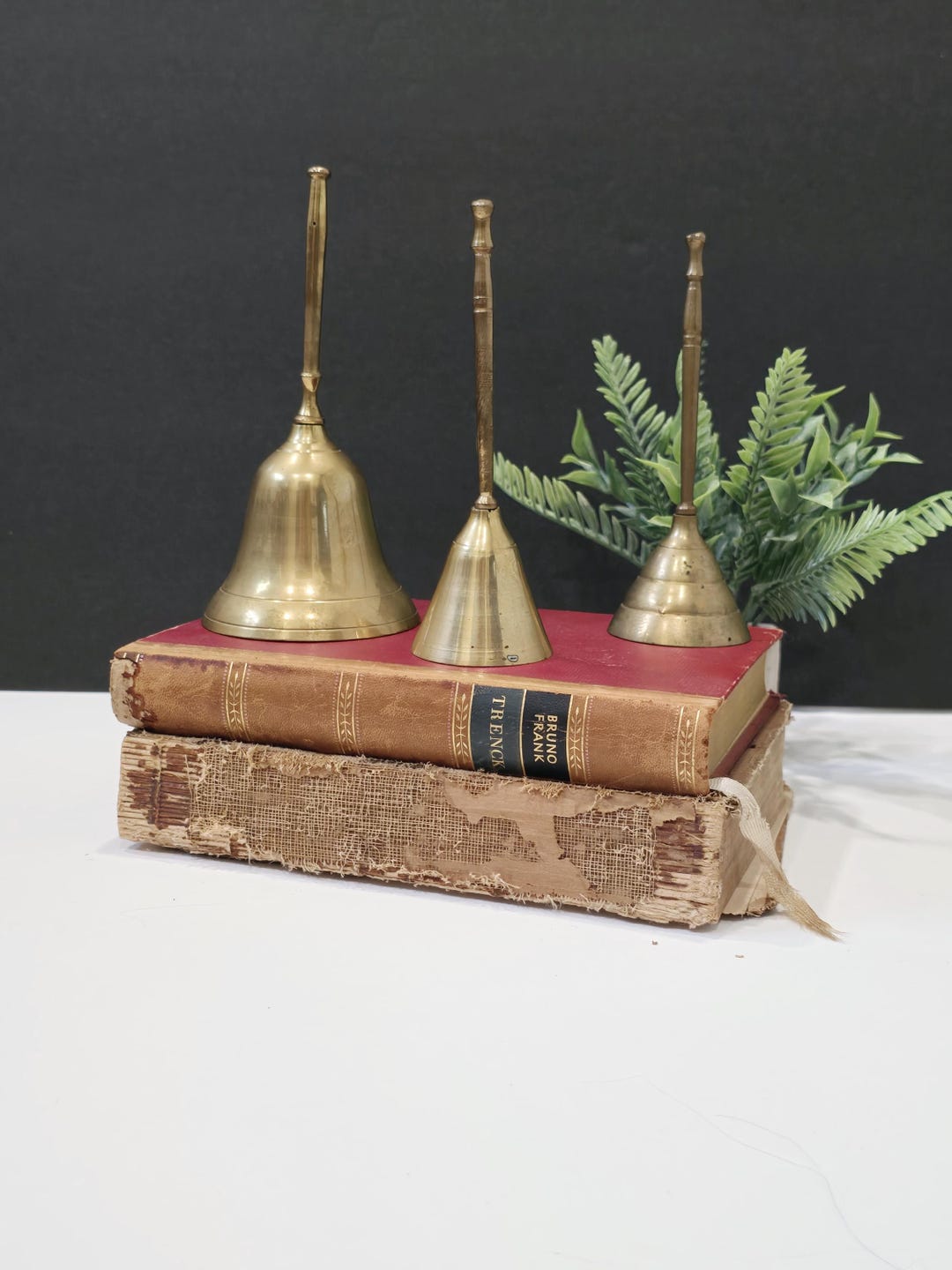 Vintage Collection Brass Bells Set of 3 Brass Bells With Handle Hand ...