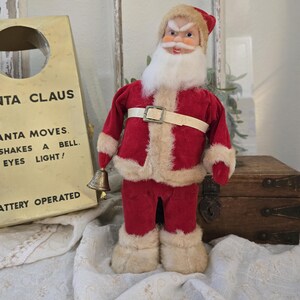 Vintage Battery Operated Santa Claus Mid Century Christmas Decor ...