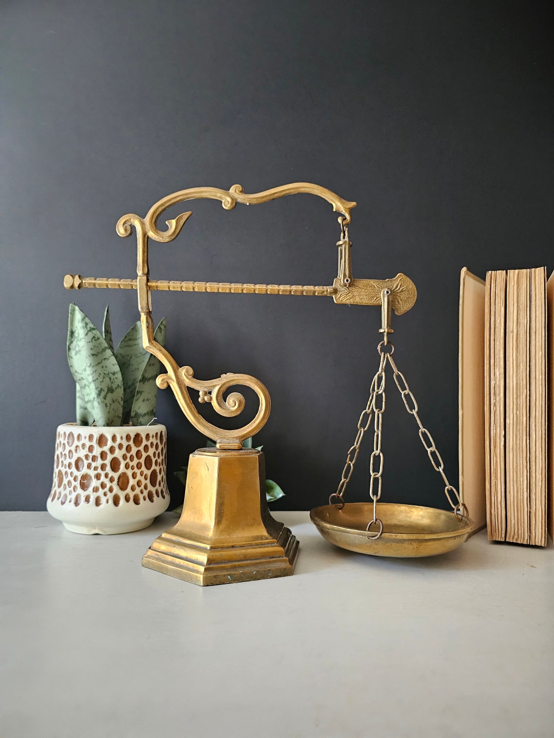 Antique Brass Balance Scale French ? Antique Scales Art Nouveau - Etsy