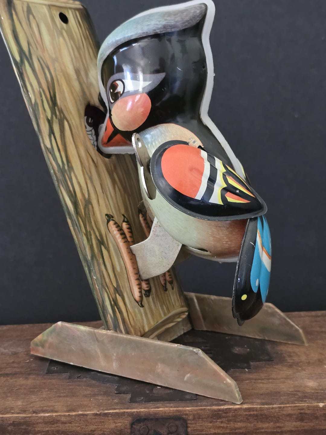 Vintage Tin Toy Wind up Bird Woodpecker Fa Tiao Zhuomuniao - Etsy