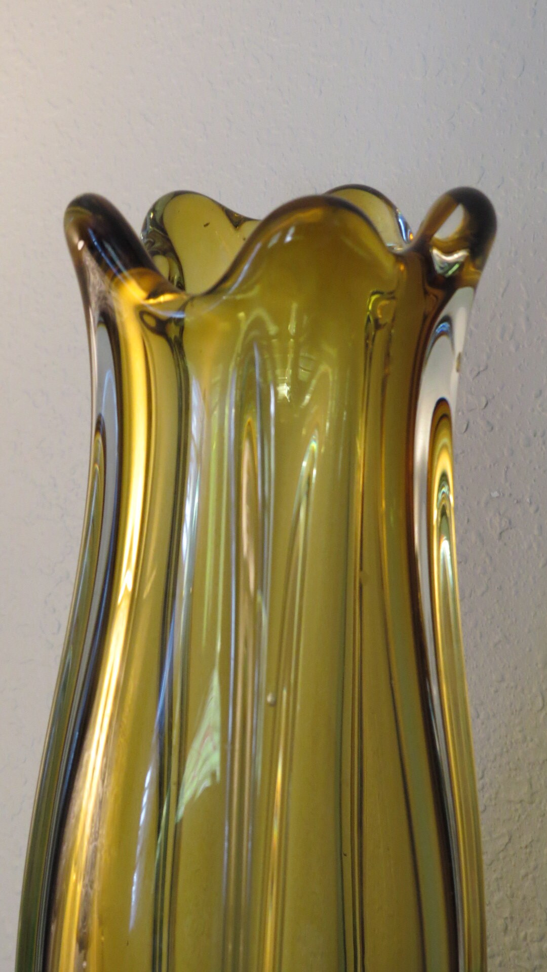 Vintage Japanese NARUMI Sanyu Fantasy Glass Vase - Art Glass Vase - 60 ...