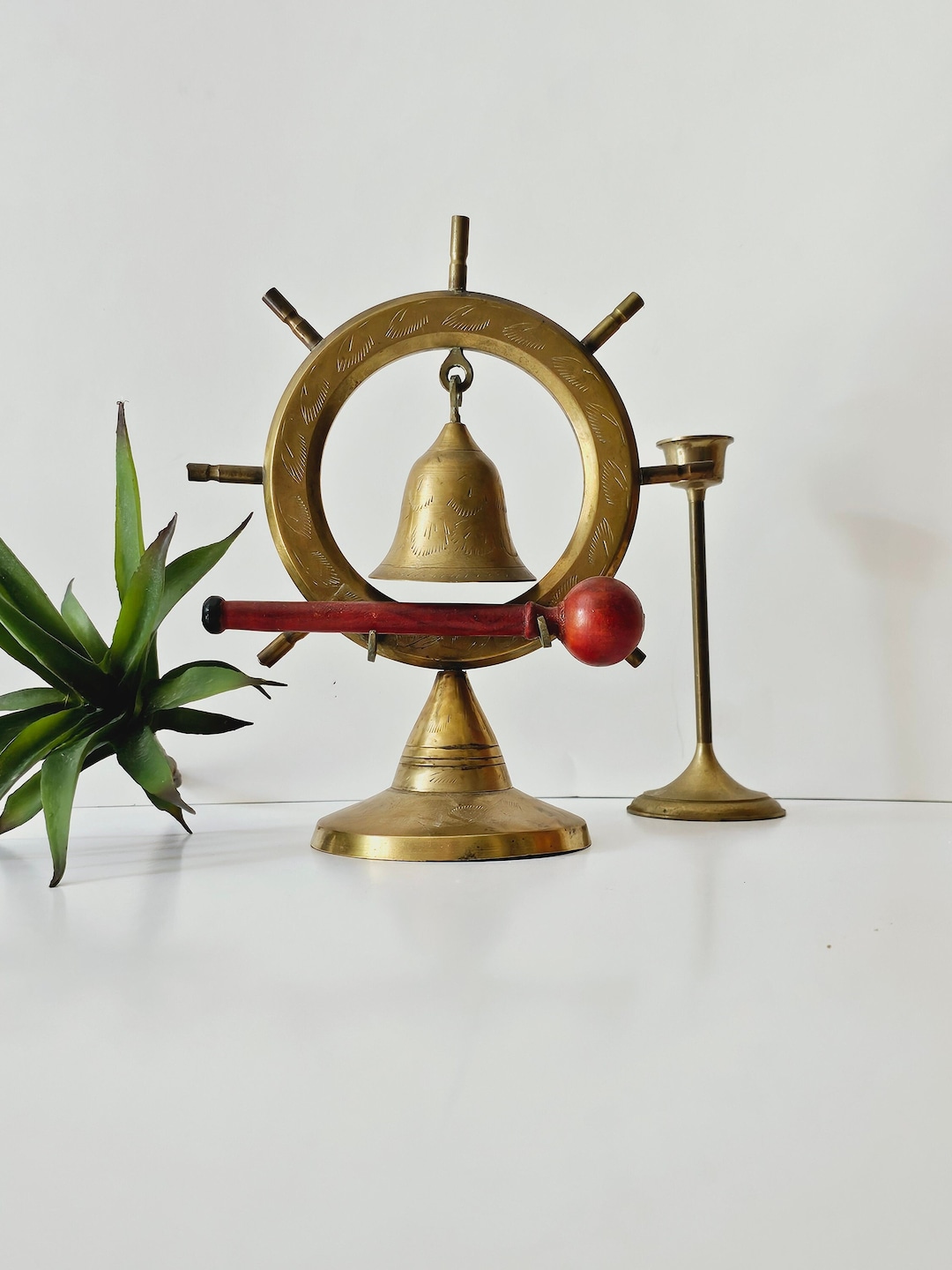 Vintage Brass Gong With Striker Alter Sprirtual Brass Bell Gong - Etsy