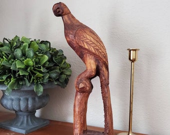 Carved Wood Parrot - Etsy