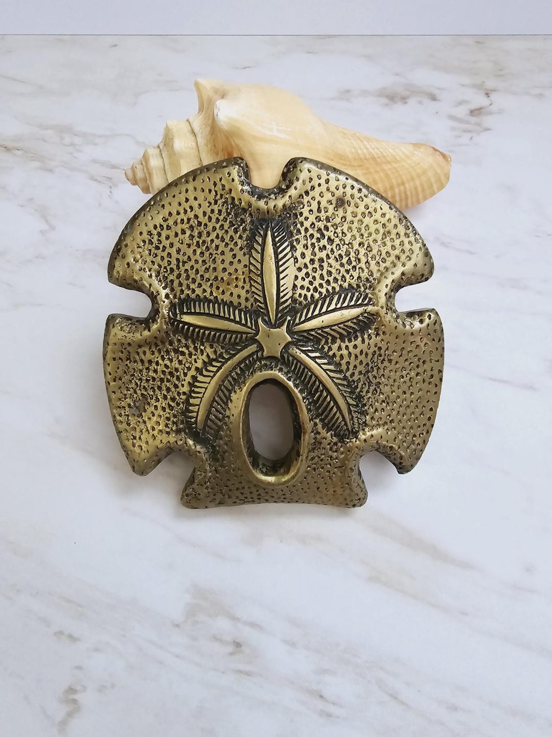 Vintage Brass Sand Dollar Paperweight Beach Coastal Decor - Etsy