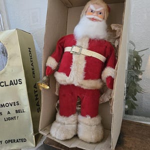 Vintage Battery Operated Santa Claus Mid Century Christmas Decor ...