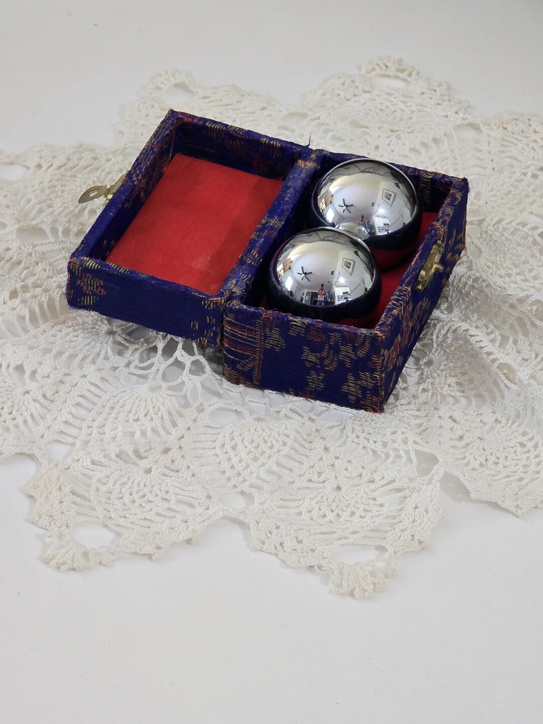 Vintage Chinese Metal Baoding Balls Chime With Box - Etsy