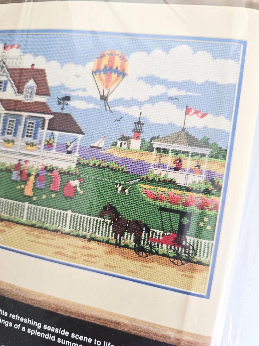 1985 Dimensions Needlepoint Kit With Yarn Charles Wysocki Seaside INN ...