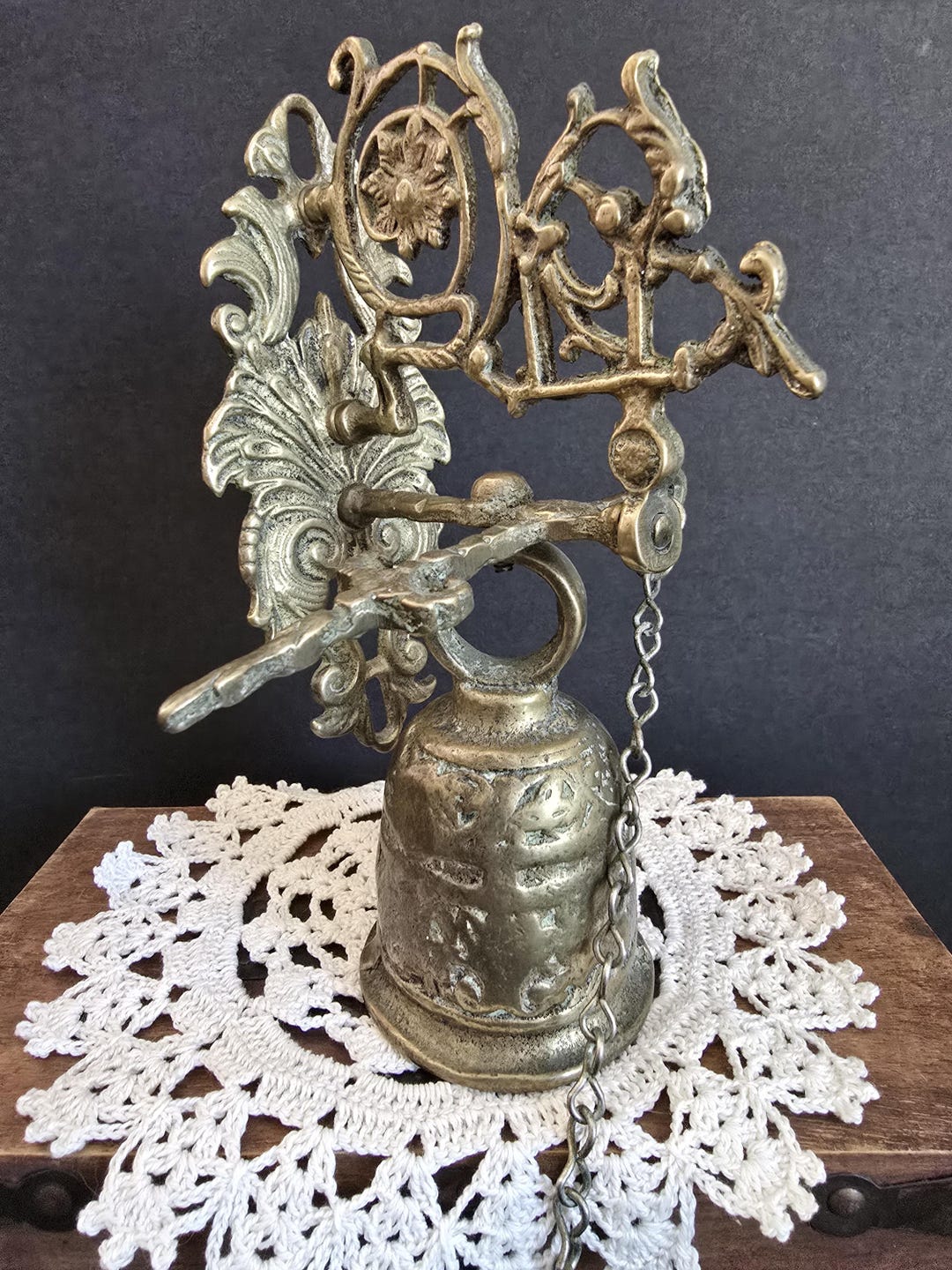 Vintage Brass Monastery Bell Wall Mounted Ornate Church Bell - Etsy