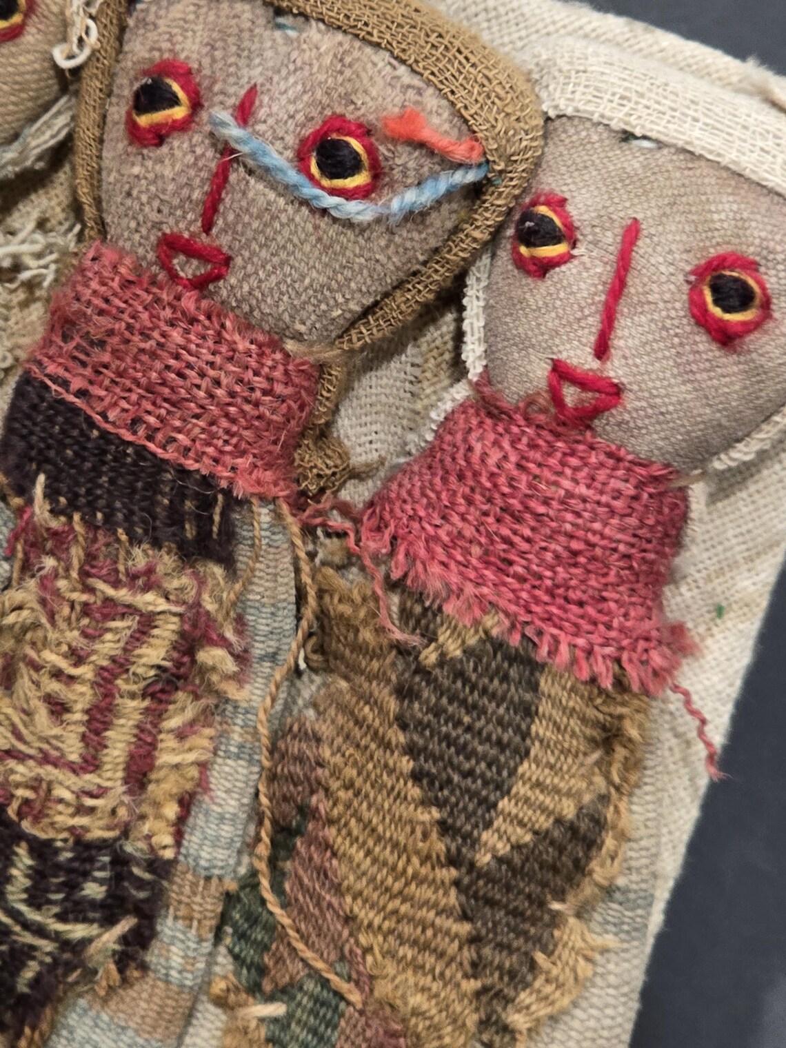 Vintage Peruvian Chancay Folk Art Burial Dolls Textile Fold Art Dolls ...