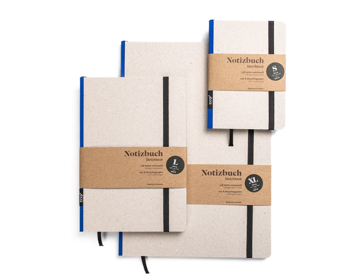 Handmade Design Notebook A4 Made of 100% Recycled Paper "classic ...