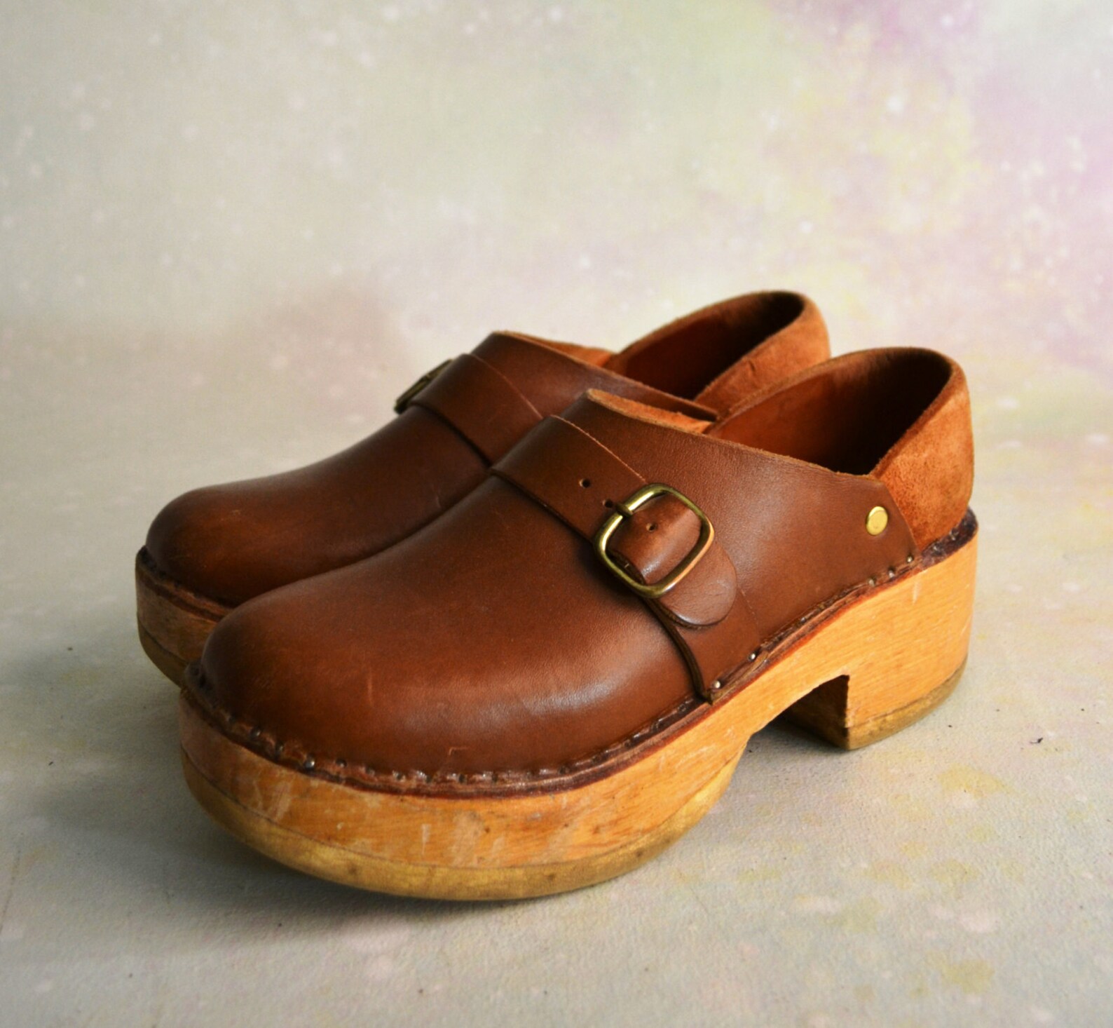 1970s Handmade Clogs // Classic Style Vintage Clogs With Monk | Etsy