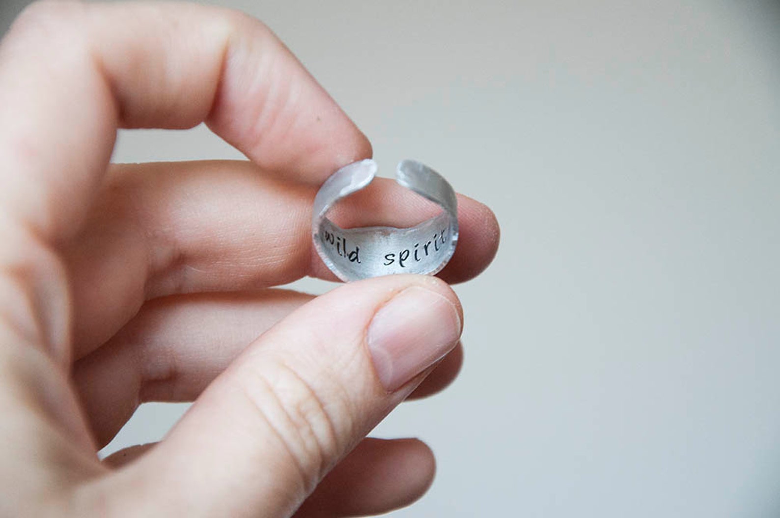 Irregular Shape Ring With Forest in the Moon on the Front and | Etsy