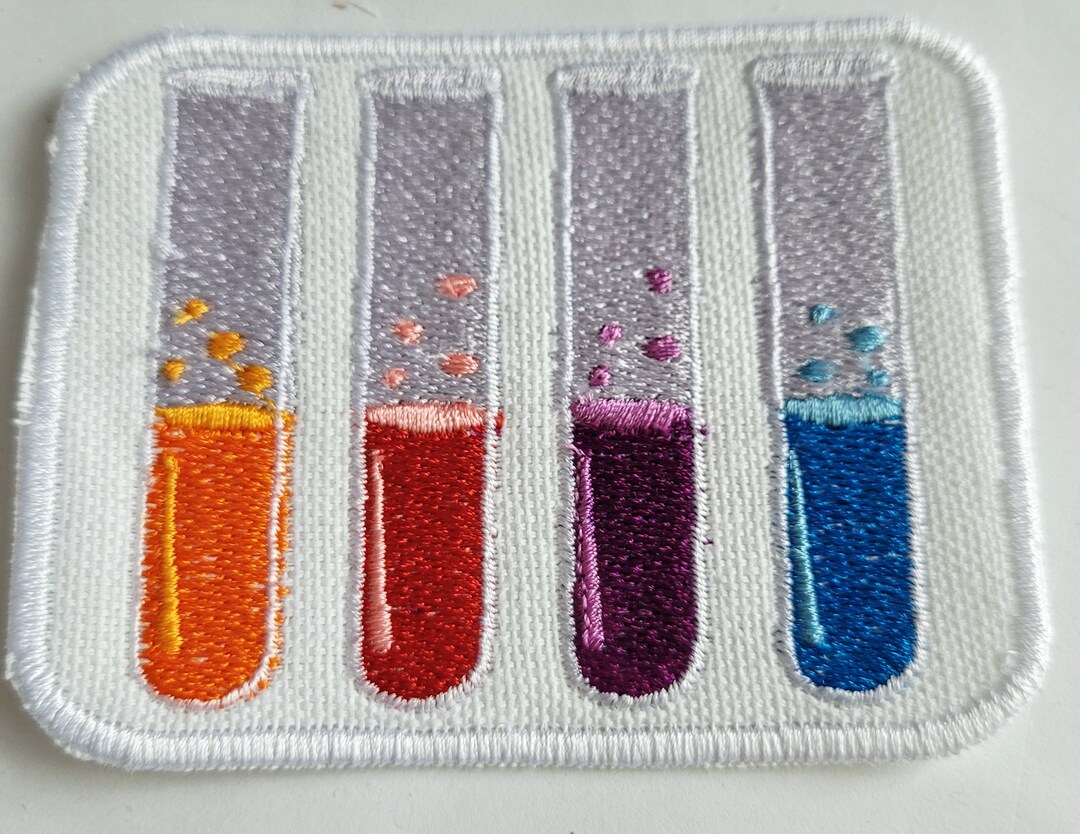 Iron-on Patch - TEST TUBES - Etsy