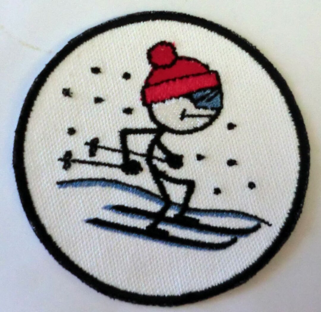 Iron-on Patch SKIER - Etsy
