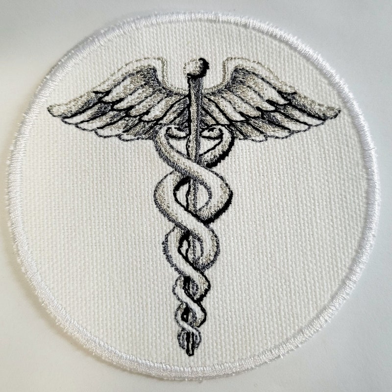 Sew on Patch Caduceus - Etsy
