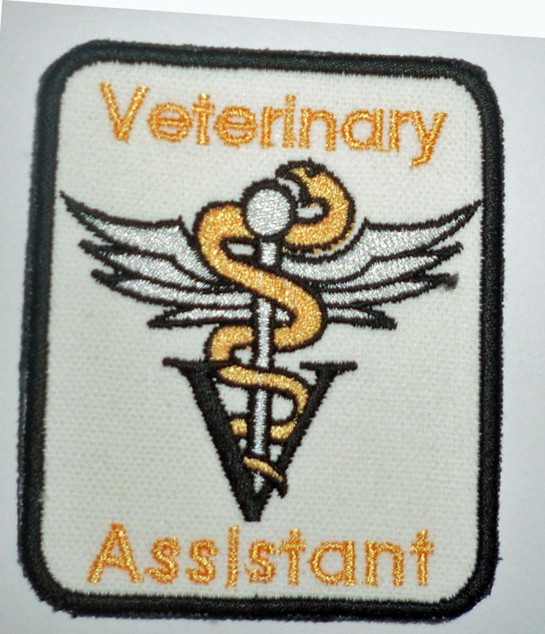 Iron on Patch VETERINARY ASSISTANT - Etsy