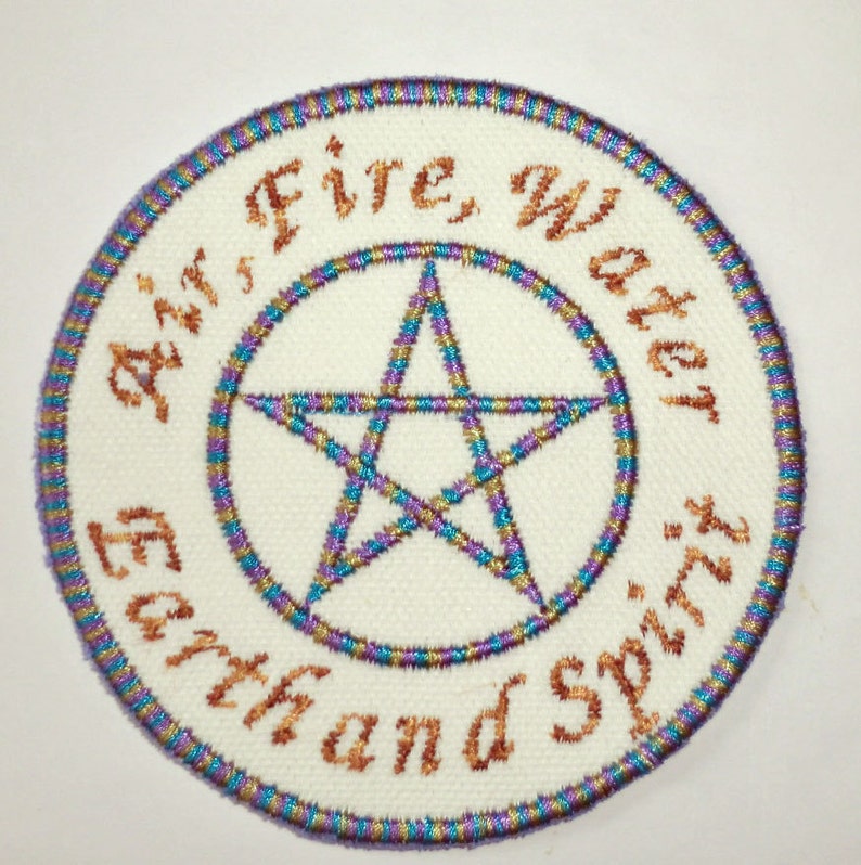 Iron-on Patch WICCAN PENTACLE - Etsy
