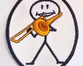 Trombone Patch | Etsy