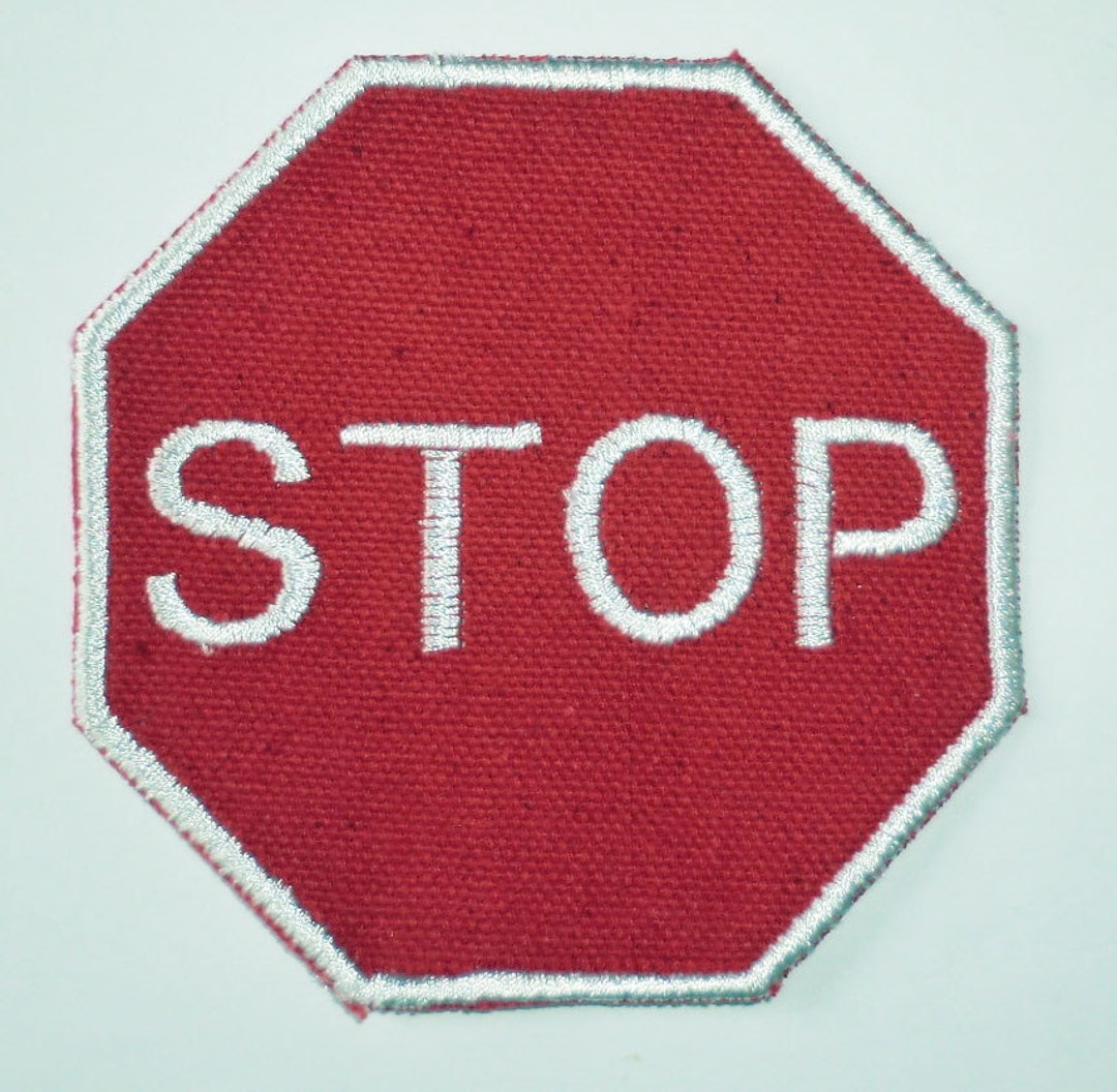 Iron-on Patch - STOP SIGN - Etsy