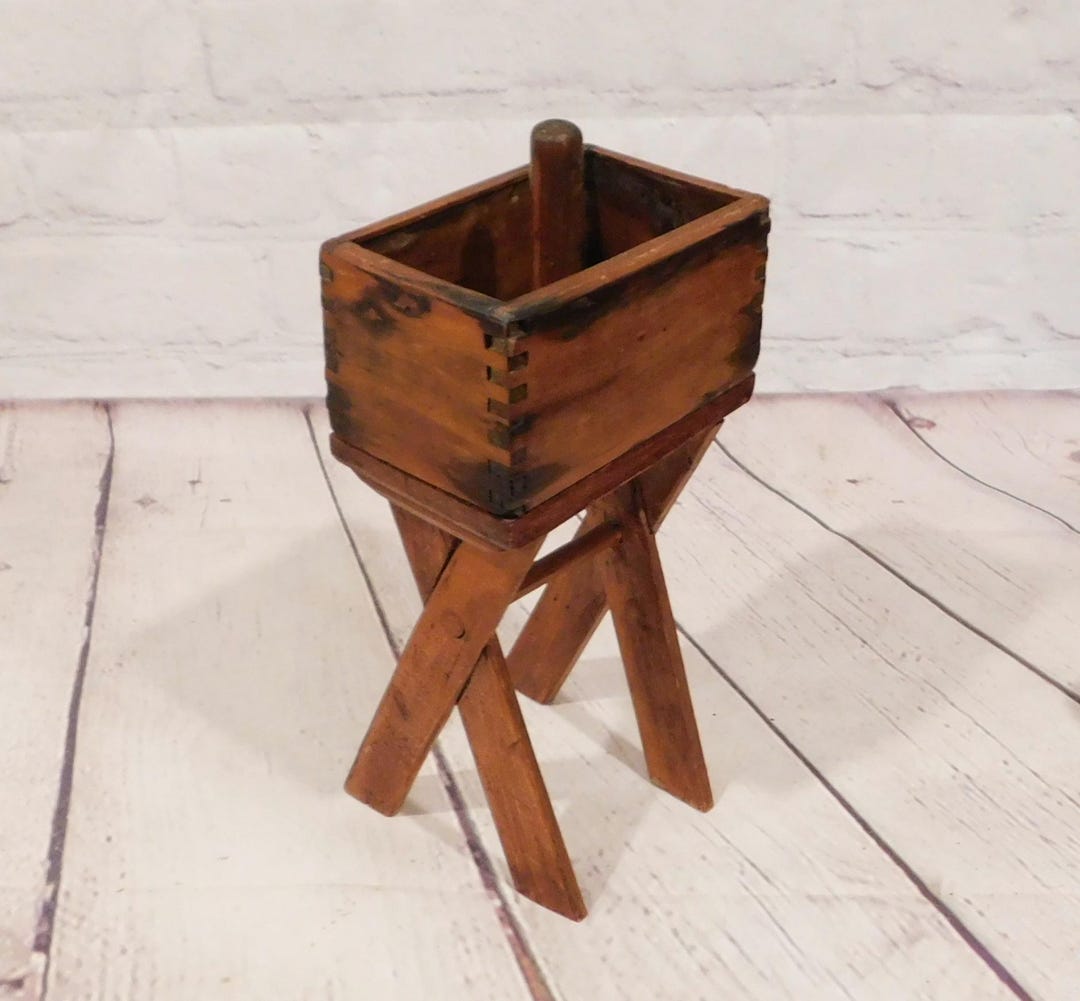 Primitive Finger Jointed Butter Press on Stand, VK121 - Etsy