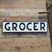 GROCER Sign Vintage Style Wooden Sign With Frame Distressed - Etsy