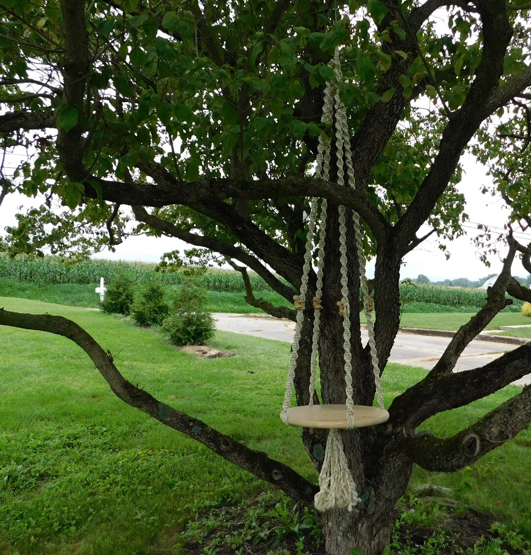 Vintage Macrame Hanging Table With Monkey Beads - Etsy