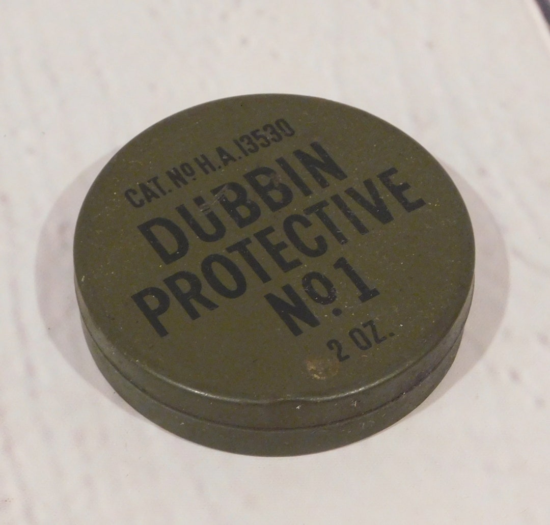 British Military Tin, dubbin Protective No. 1, Olive Green Boot Polish ...
