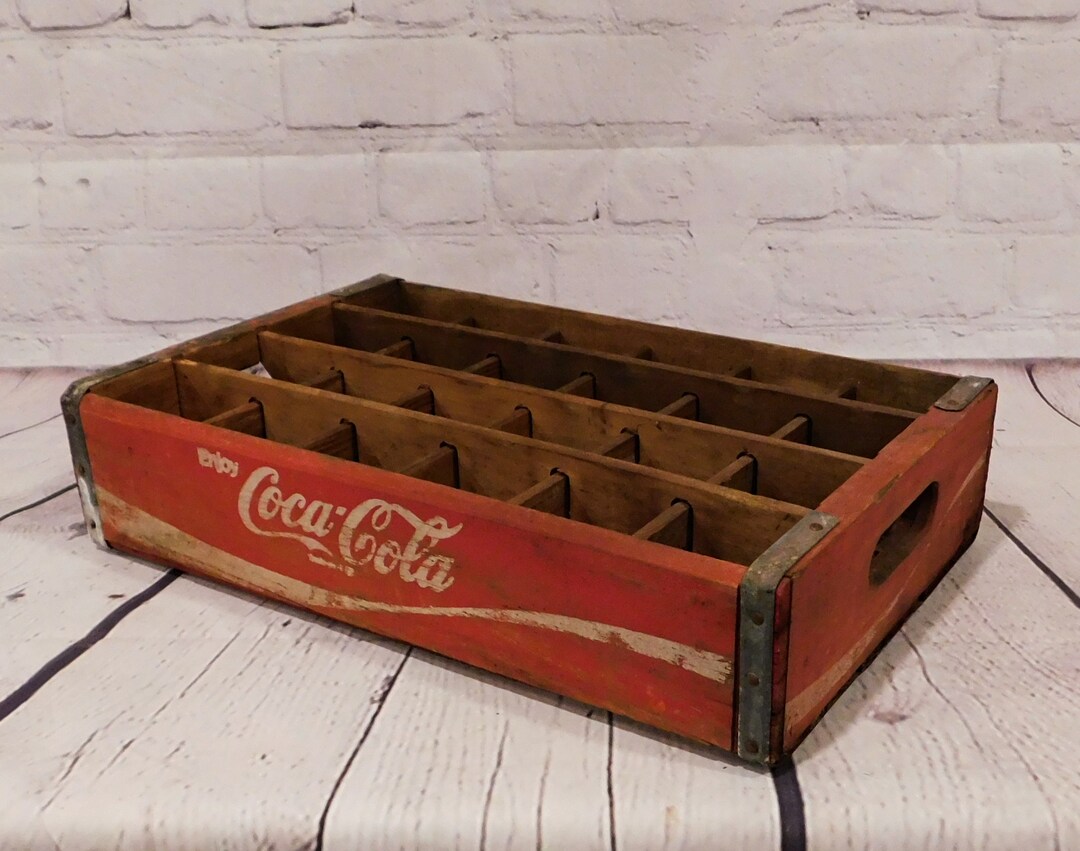 Vintage Red Coca Cola Crate, Vintage Soda Case, Divided Shadow Box ...