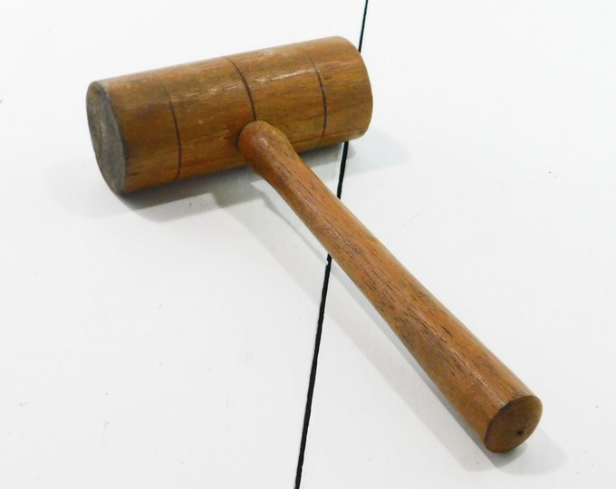 Vintage Hellenberg Wood Mallet, 12 1/4"l Wooden Mallet, Vintage Hand ...