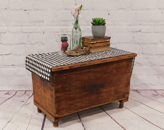 Vintage Rustic Wood Chest, Made From Old Packing Crate Wood, 21 1/4"w X ...