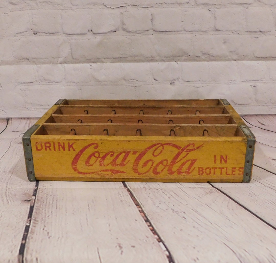 Divided Yellow Coca Cola Crate, Vintage Soda Case, Shadow Box, have a ...