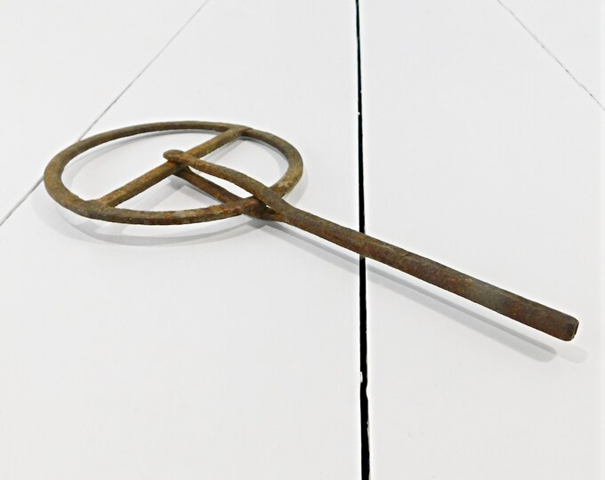 Vintage Measuring Wheel Tool, Primitive Iron Wheelwright's Traveler ...