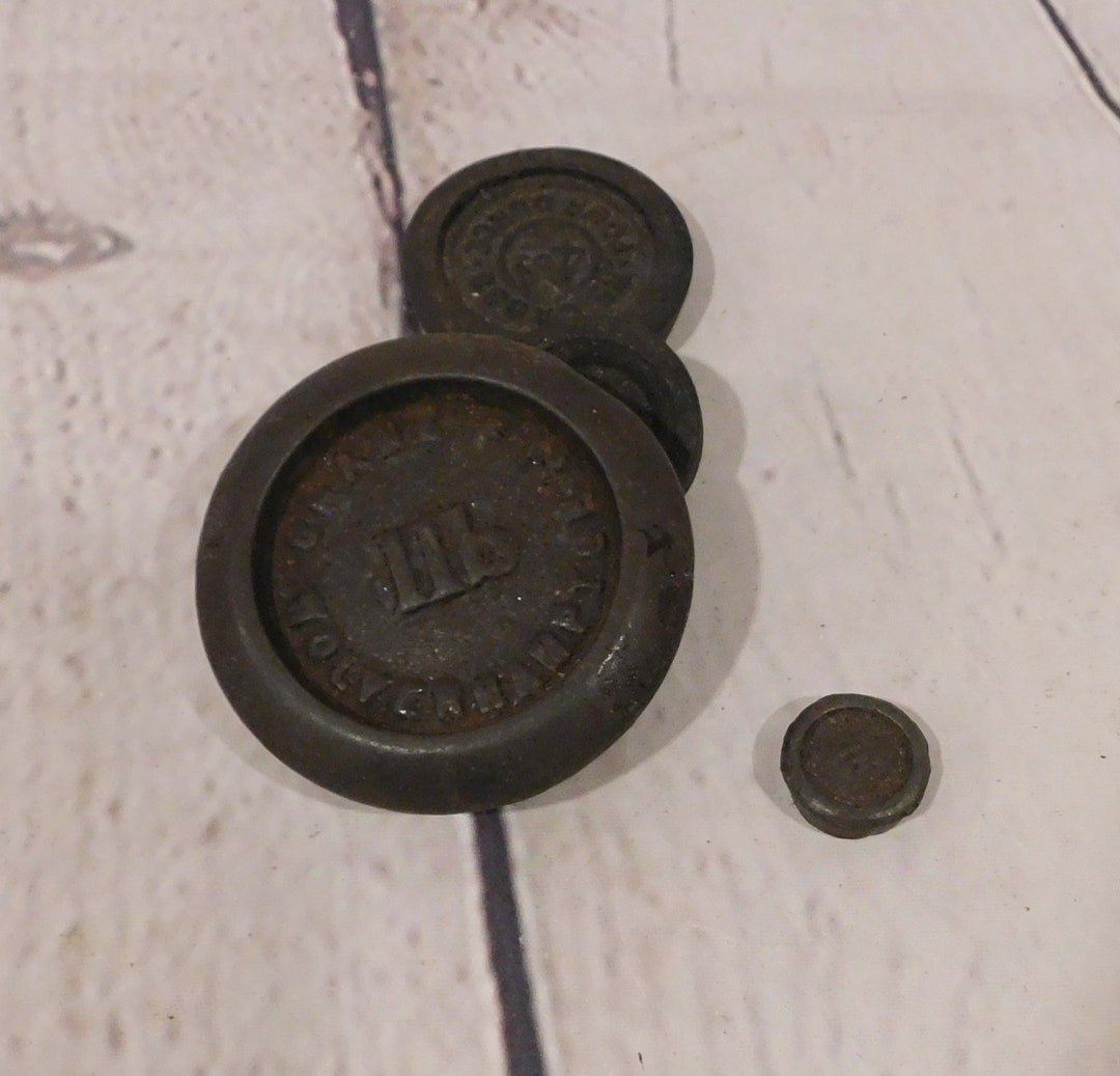 British Cast Iron Scale Weights, Crane of Wolverhampton & Wm. Cross ...