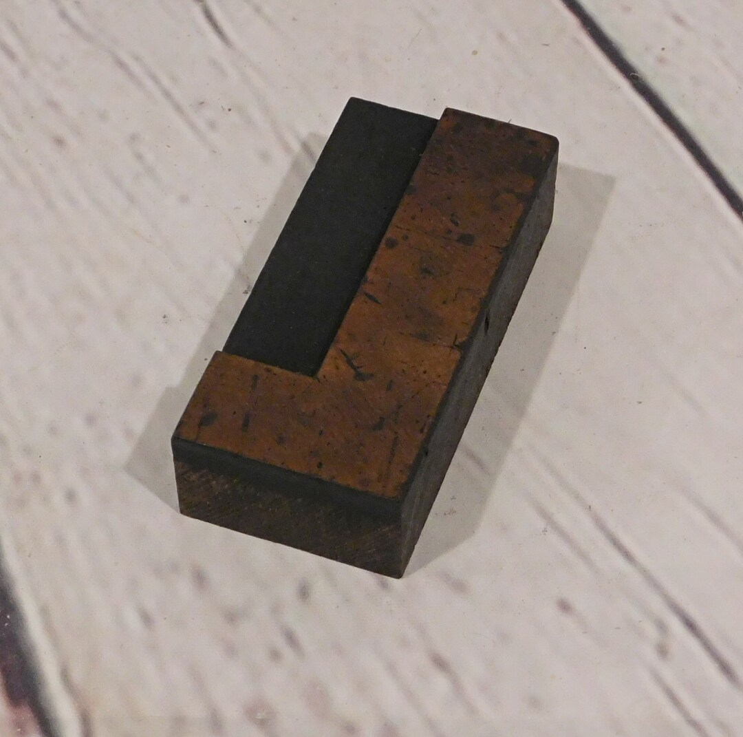 Vintage Letterpress Uppercase Letter "l", Wood Type 3 3/8"h Vintage ...