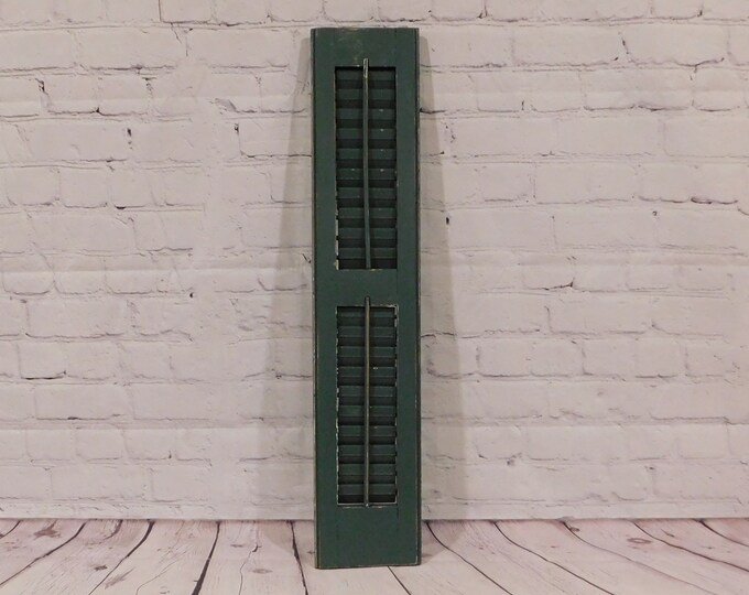 Antique Wooden Green Shutter, Farmhouse Style, Window Shutter ...