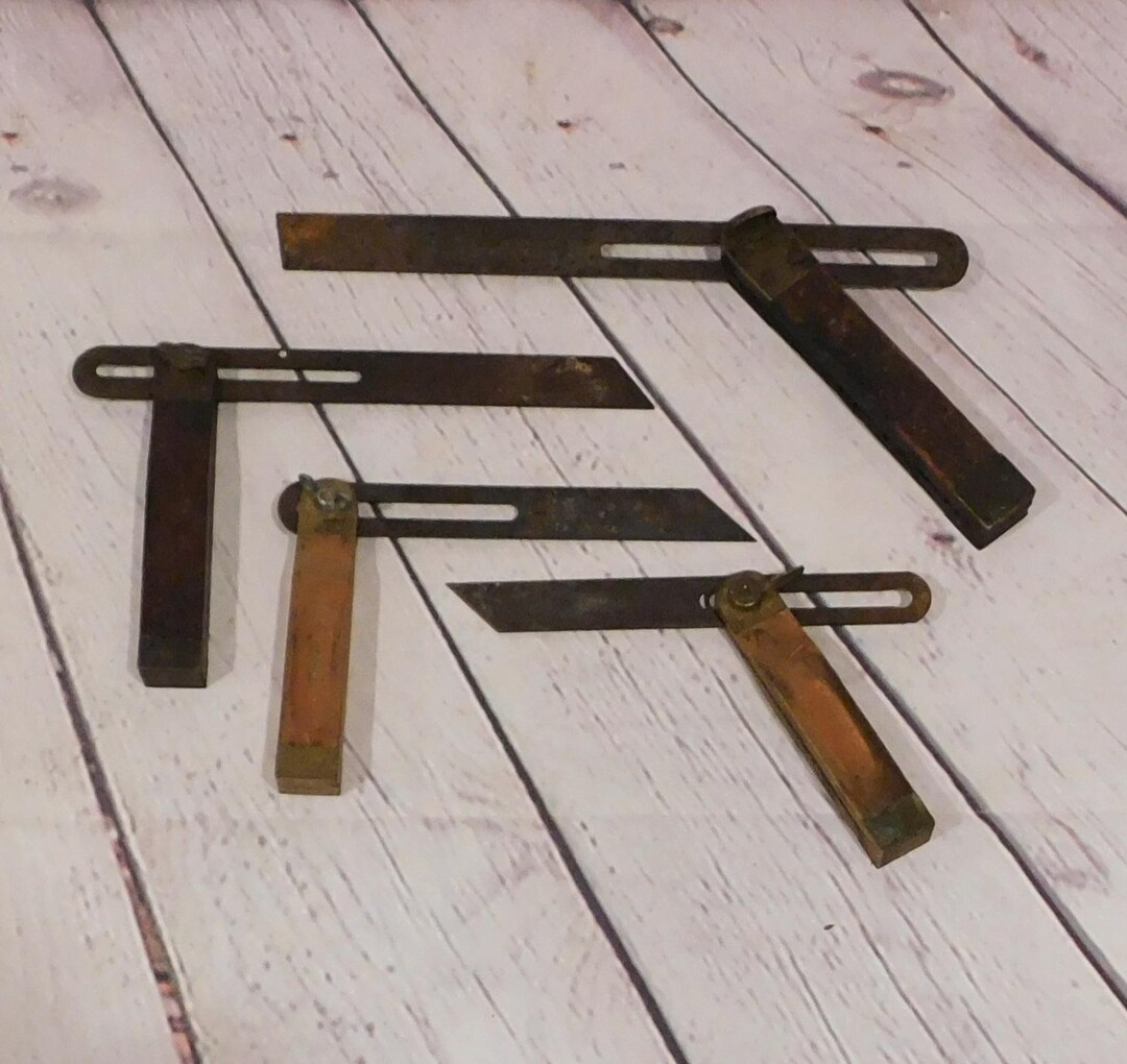 Vintage Tools, Sliding T Bevel Squares, Stanley, Craftsman & 2 Unmarked ...