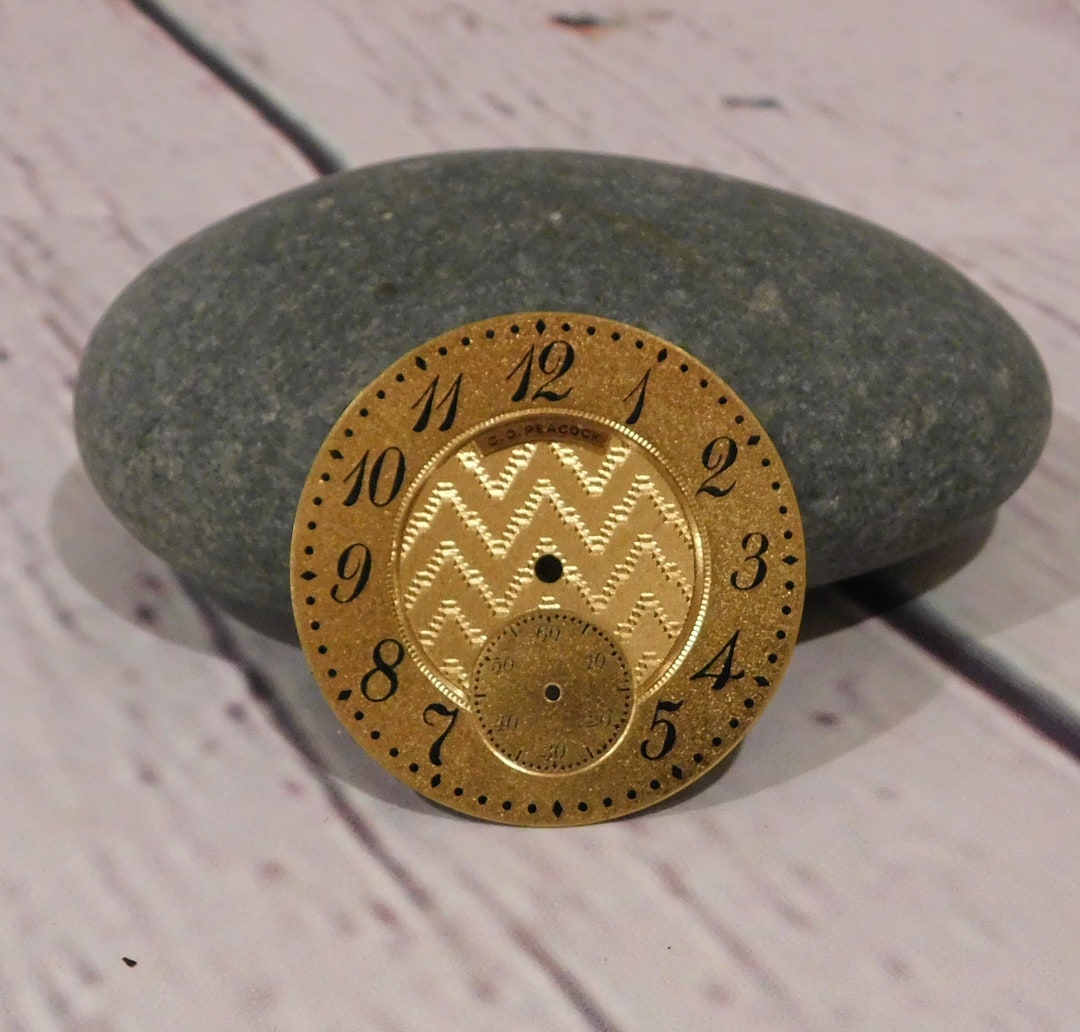 Elgin Fancy Pocket Watch Face, C.D. Peacock, 12S Watch Face, Watch Dial ...