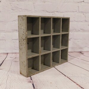 Vintage Rustic Wooden Divided Shadow Box, Wood Box Wall Shelf ...