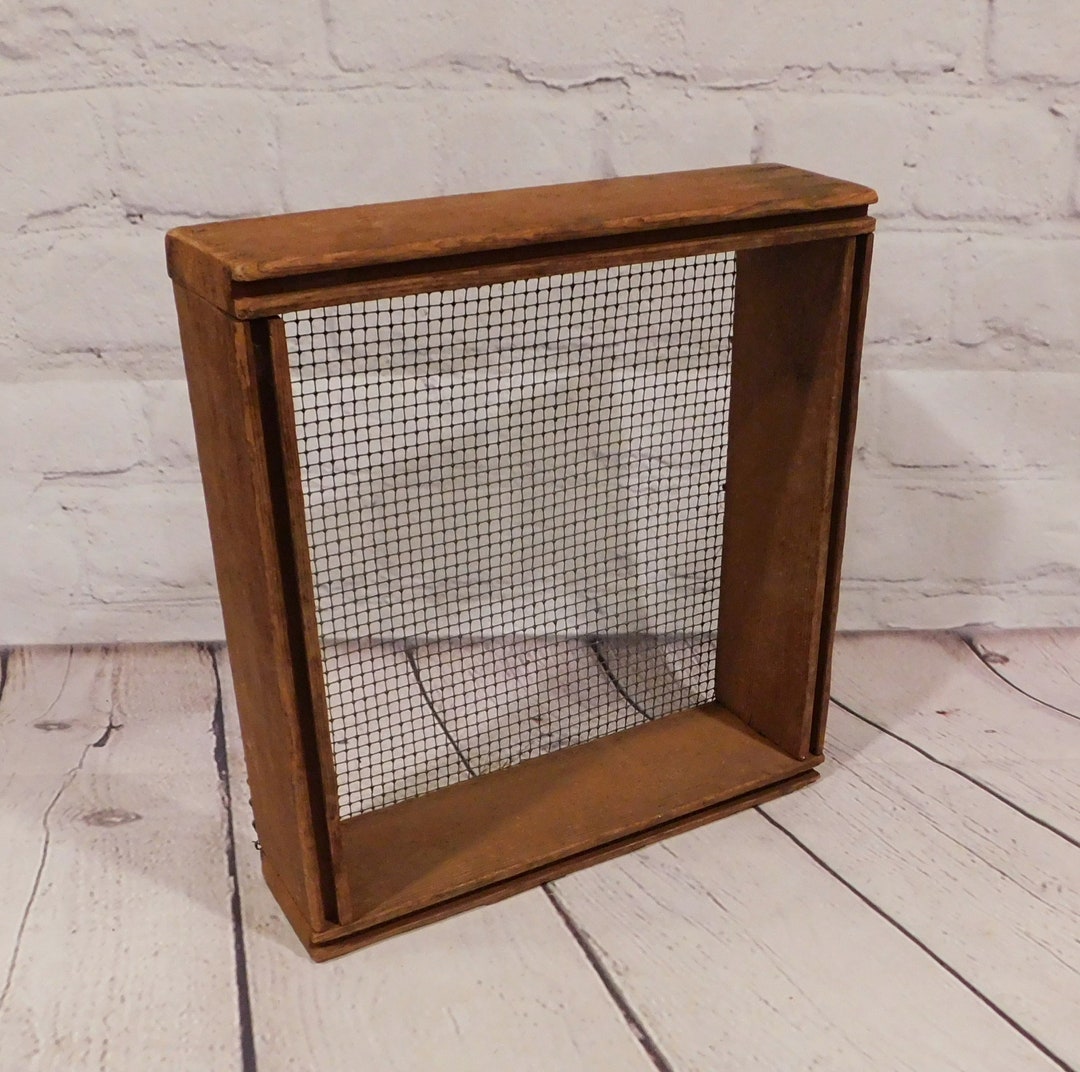 Wood Framed Wire Sifter, Vintage Farm & Farmhouse, 12 3/4" X 12 1/8" X ...