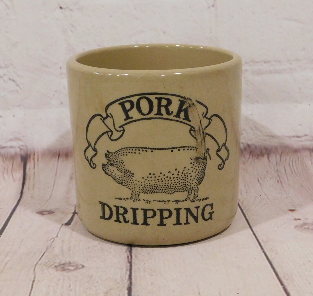 Vintage Stoneware PORK DRIPPING Storage Crock Made in England - Etsy