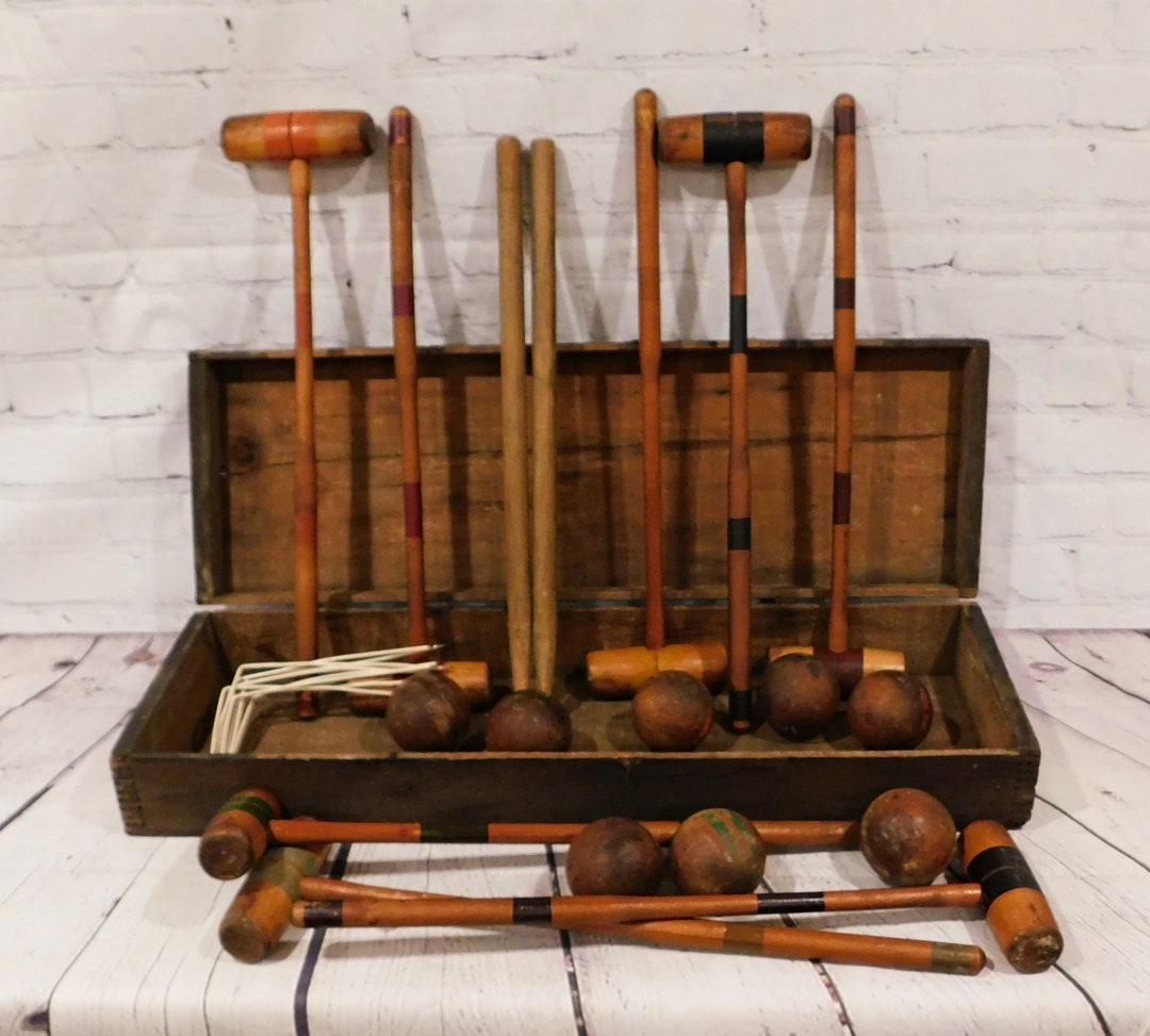 Lawn Croquet Set in Wooden Box, 8 Player Croquet, Family Game, Wedding ...