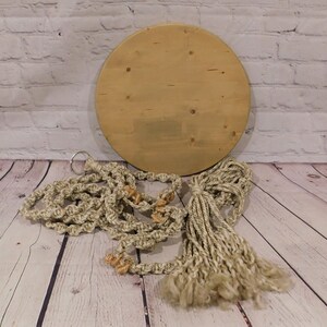 Vintage Macrame Hanging Table With Monkey Beads - Etsy