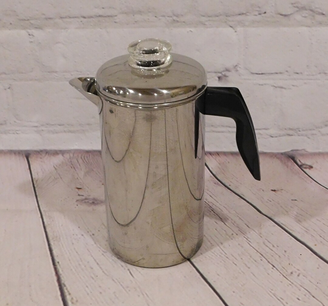 Vintage Stainless Steel Coffee Percolator, Stovetop Coffee Pot, VK08 - Etsy