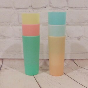 Vintage Tupperware Sheer Pastel Tumblers, Mold Number 107, 16 Oz., TU16 ...