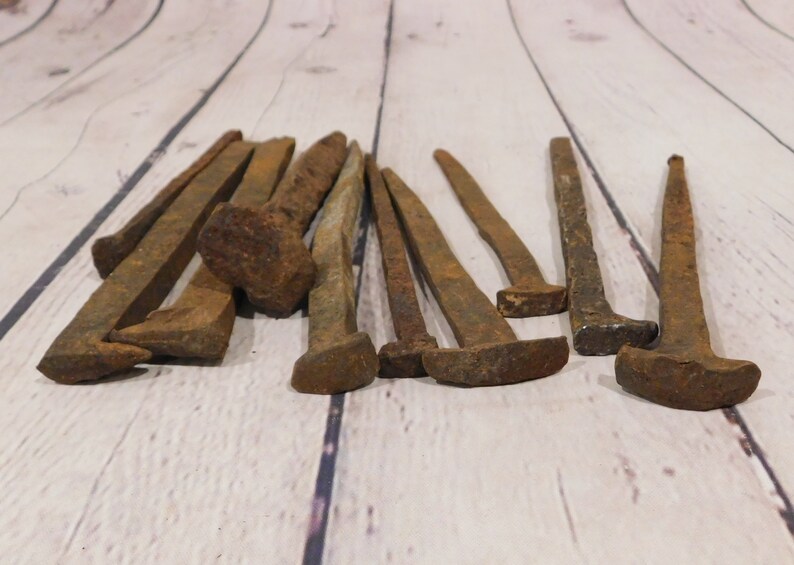 Blacksmith Forged and Cut Nails and Spikes Antique Hardware - Etsy