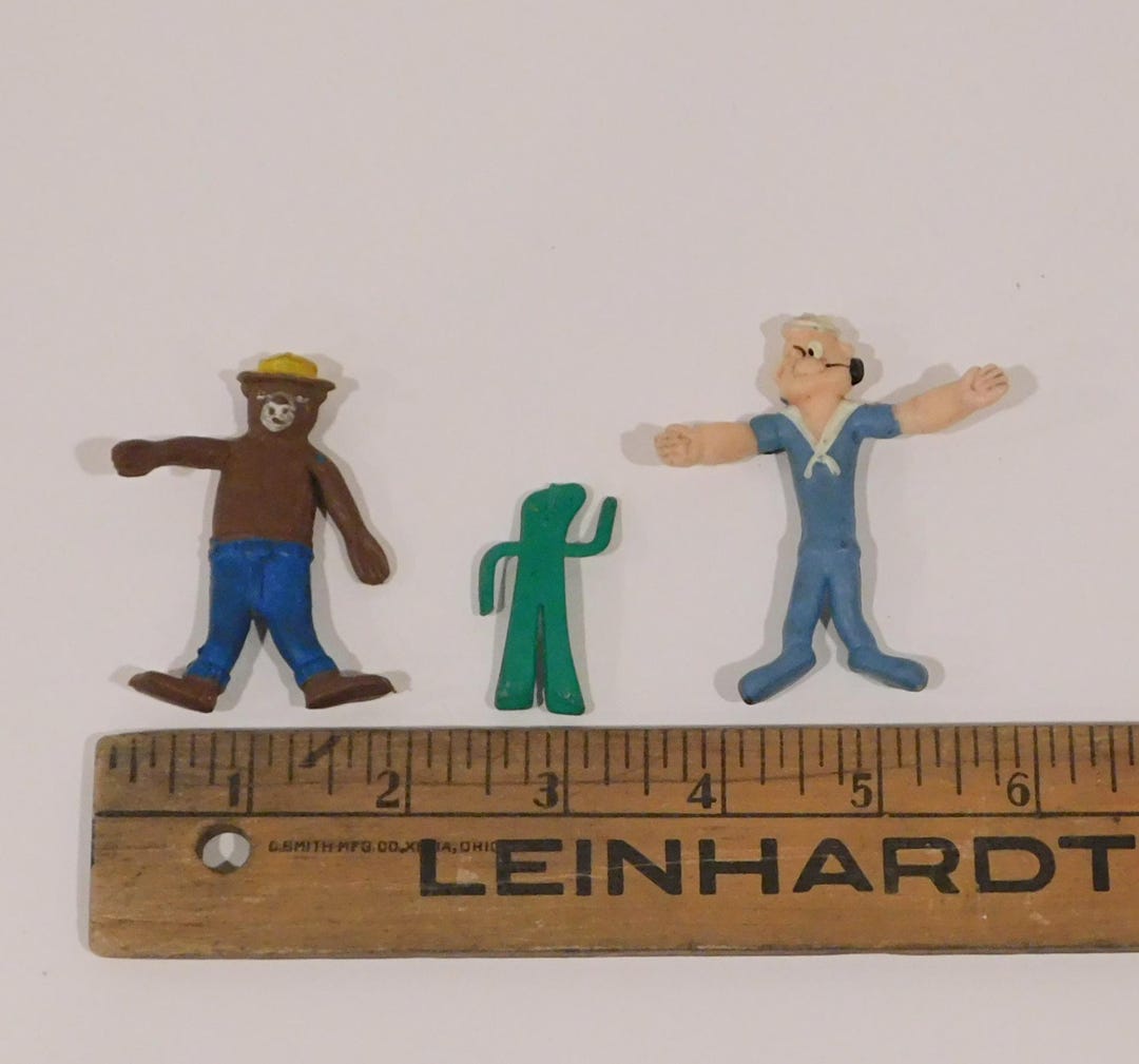 Vintage Mini Bendable Toys, Popeye, Gumby, Smokey the Bear, J02 - Etsy