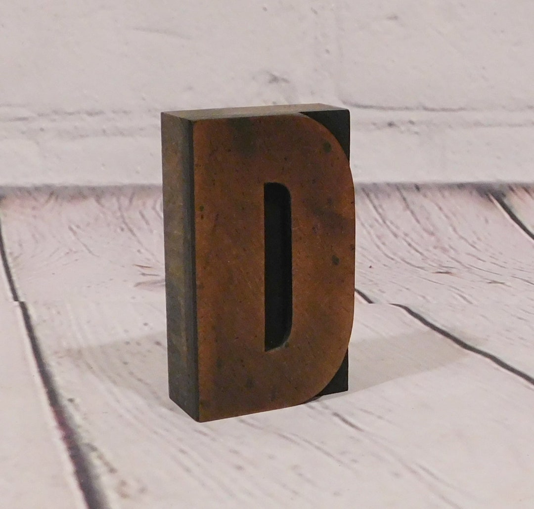 Antique Wood Type Letterpress Block, Letter "d", 3 3/8"h, LP63 - Etsy