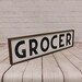 GROCER Sign Vintage Style Wooden Sign With Frame Distressed - Etsy