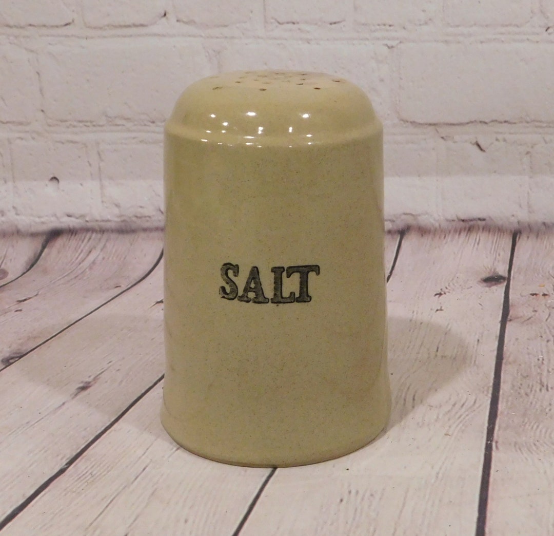 Vintage Stoneware SALT Shaker, Made in England, 4 7/8"h - Etsy